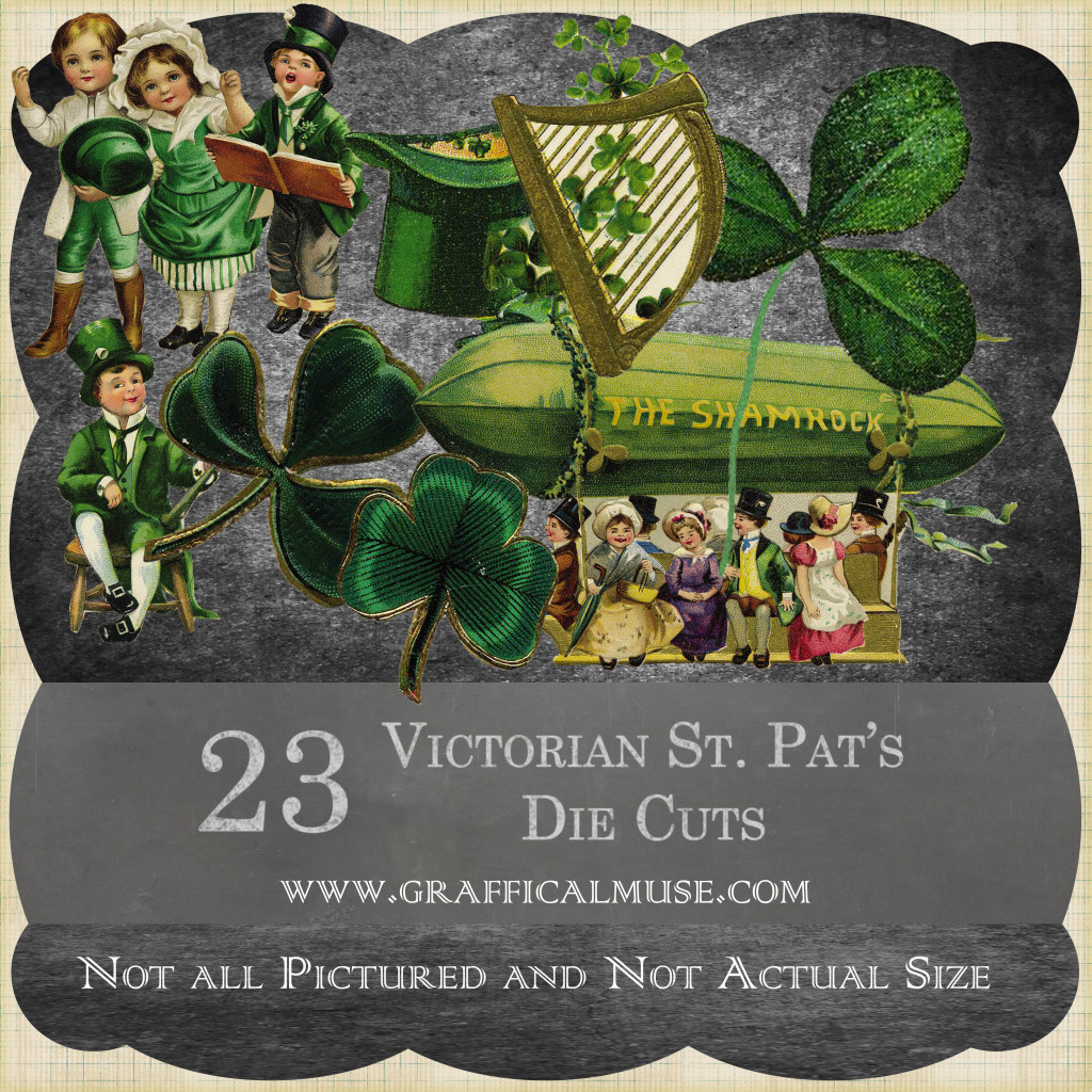 24 Free Vintage St. Patrick's Day Die Cuts & Clip Art