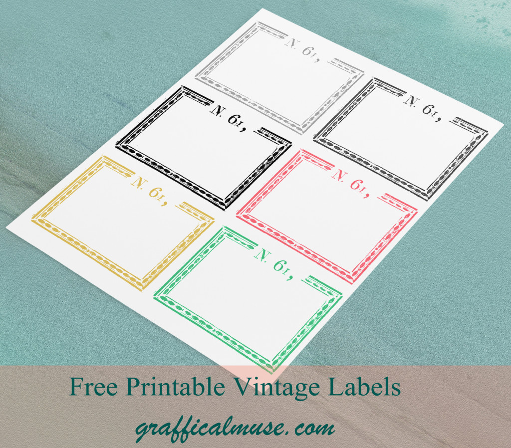 Vintage Labels - Full Printable Sheet