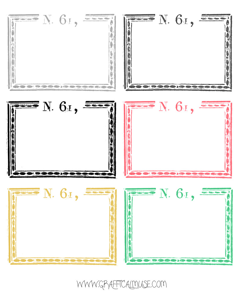 Vintage Labels - Full Printable Sheet - The Graffical Muse