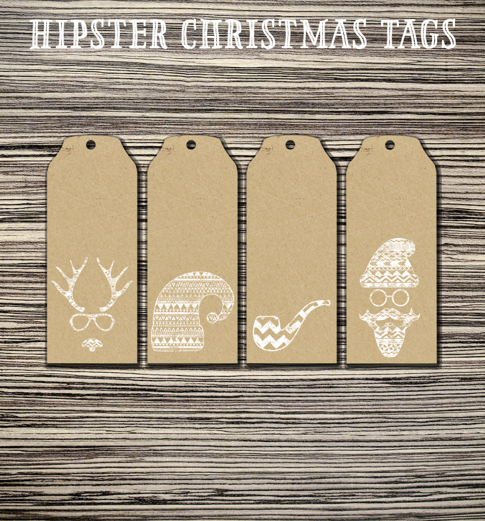 Hipster Christmas Tags - Free Printable