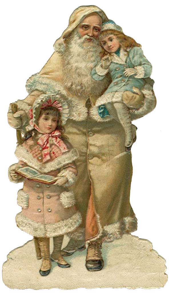 Vintage Victorian Christmas Die Cut Clip Art Day 16